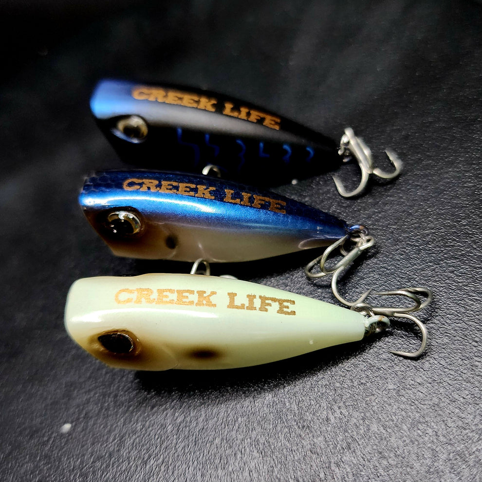 1.5" Popper "The Puddle Popper" – Creek Life Lure Co.