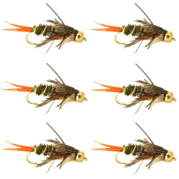 Double Bead Twenty Incher Nymph Fly Fishing Flies - 6 Flies Hook Size ...