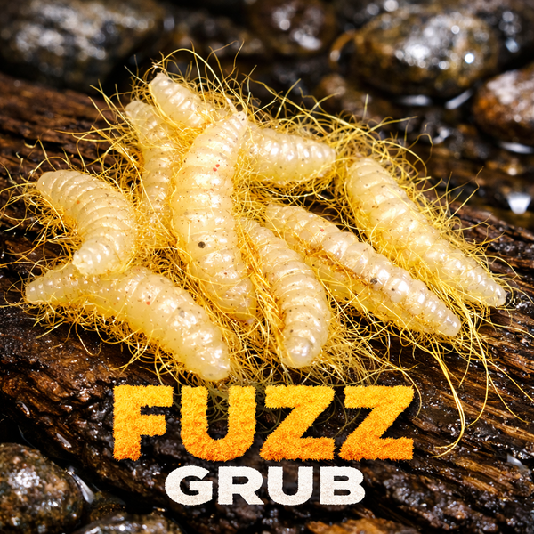 1" Hairy Waxworm "The Fuzz Grub" 8 Per Pack – Creek Life Lure Co.